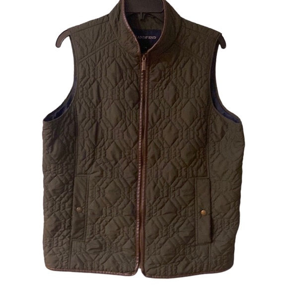 Lands' End | Jackets & Coats | Lands End Nylon Quilted Vest With Faux ...
